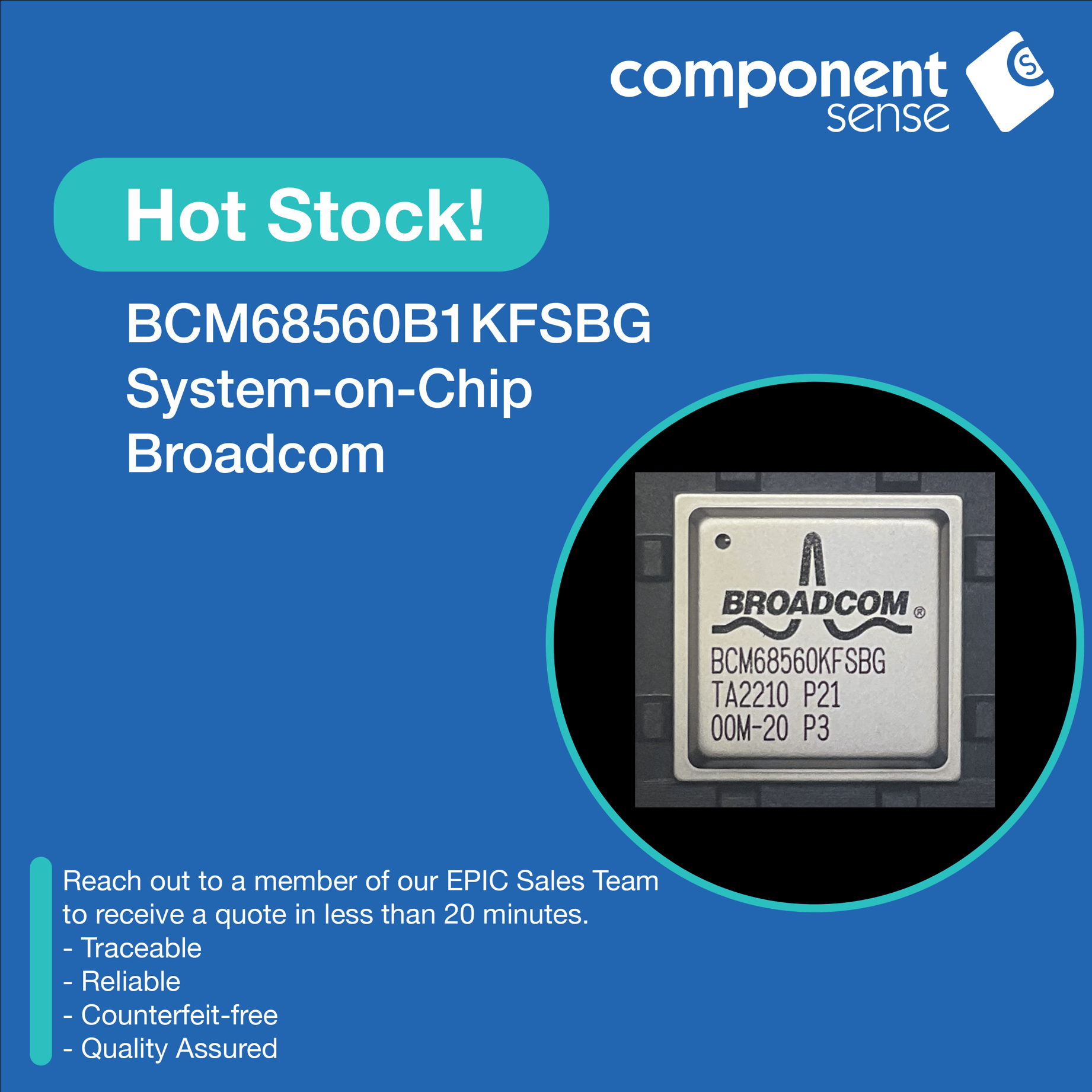 Hot Stock: BCM68560B1KFSBG System-on-Chip